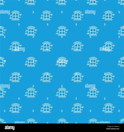 Small Window Frame Pattern Vector Seamless Blue Stock Vector Image
