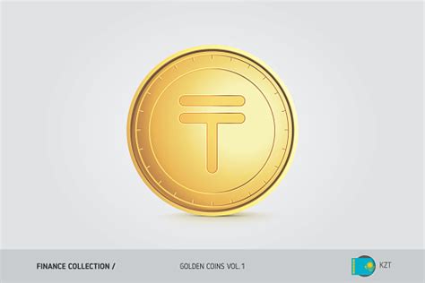 골드 동전입니다 현실적인 골든 카자흐스탄 텡 게 동전입니다 배경에 고립 된 개체입니다 웹사이트 웹 디자인 모바일 애플 리 케이
