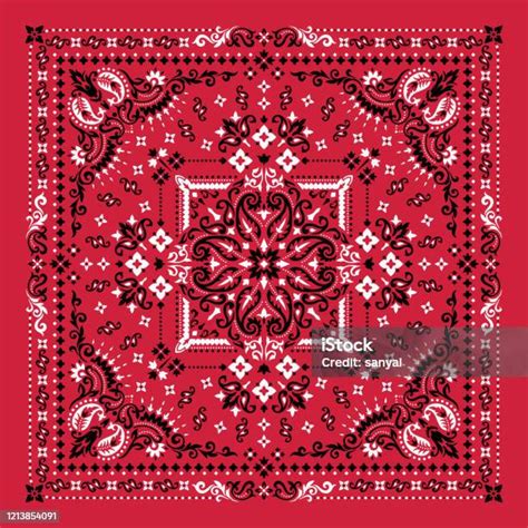 벡터 장식 반다나 인쇄 페이즐리와 꽃전통적인 장식 민족 패턴 실크 넥 스카프 또는 손수 막정 무늬 디자인 스타일 직물 또는 Papper에 인쇄에 대 한 최고의 동기 두건에