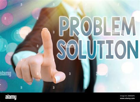 writing note showing problem solution business concept for solving