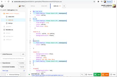 Build A Tetris Game With Html Canvas Css And Javascript On Autocode