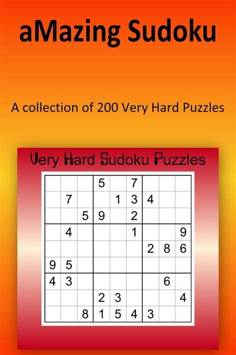 Amazing Sudoku 200 Very Hard Printable Digital Download Puzzle Book