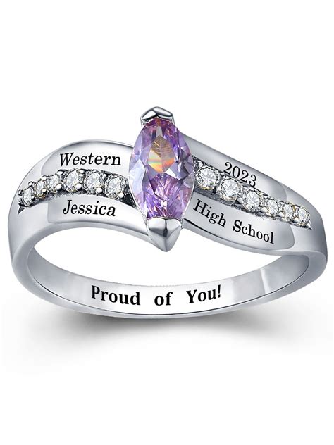 Mementos Usa Customized College High School Class Rings For Women