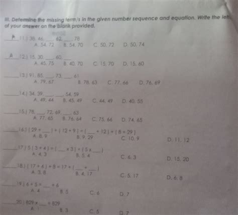 solved ill determine the missing term s in the given number sequence