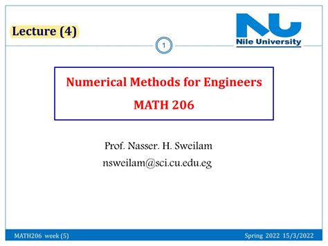 Solution Nu Math 206 Lecture Newton Raphson Iteration Gauss Seidel