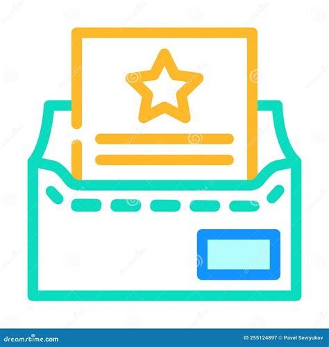 Event Triggered Email Color Icon Vector Illustration Stock Illustration