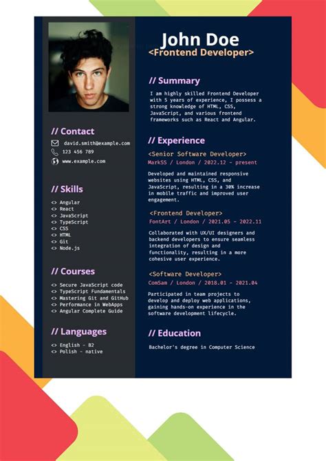 Printable Developer Cv Template And Cover Letter Etsy Cv Template