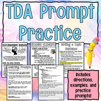 What Does Text Dependent Analysis Mean TDA Intro Prompt Analysis Practice