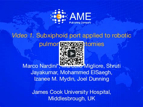 Subxiphoid Port Applied To Robotic Pulmonary Lobectomies Section I