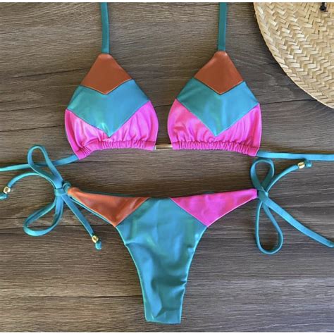 Europa E Estados Unidos Biquíni Feminino Acolchoado Shopee Brasil