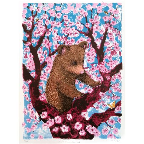 3082c Cherry Blossom Bear Cub Tim Southall Churchgate Gallery