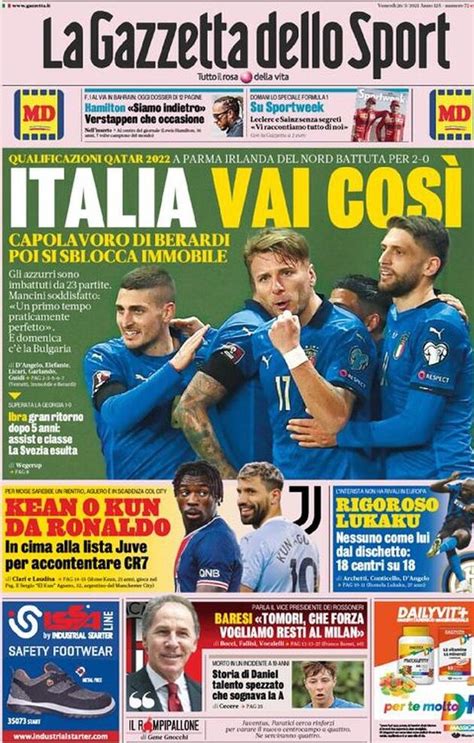 Gazzetta Dello Sport La Prima Pagina Di Oggi 26 Marzo 2021 Pianeta