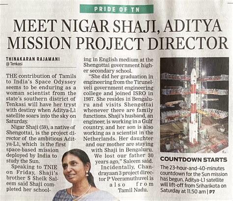 Shaji Project Director Of Aditya L1 Rkuttichevuru