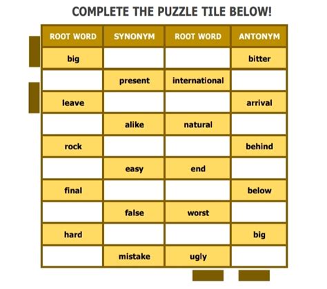 Complete The Puzzle Tile Below Studyx