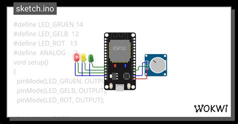 2c Poti Und Leds Wokwi Esp32 Stm32 Arduino Simulator