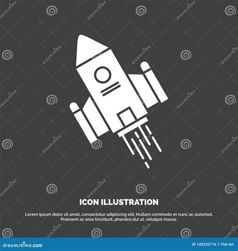 Space Craft Shuttle Space Rocket Launch Icon Glyph Vector Symbol For Ui And Ux Website Or