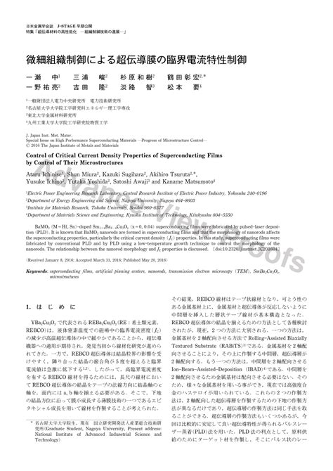 Pdf Control Of Critical Current Density Properties Of Superconducting Films By Control Of
