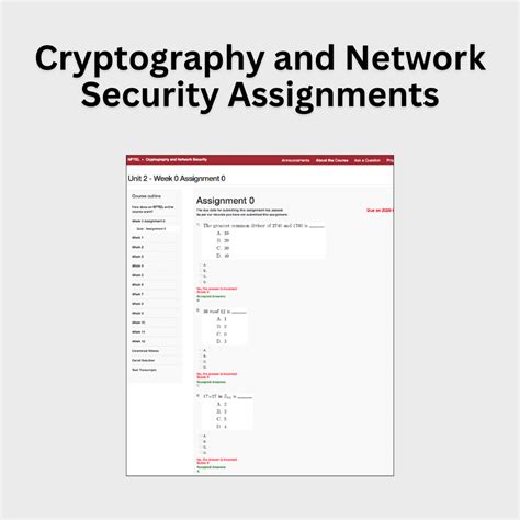 Cryptography And Network Security Assignments Notes Le Lo