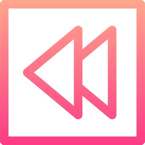 Backward Basic Gradient Lineal Color Icon