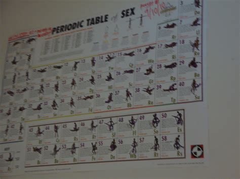 Periodic Table Of Sex Positions Poster Singles And Sex