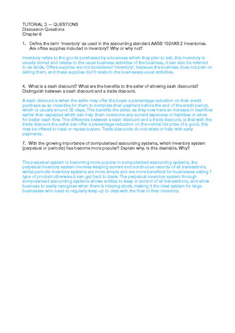 tute 3 acct tutorial answers week 3 tutorial 3 — questions