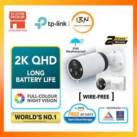 TP Link 4MP 2K QHD Smart Wire Free Security Starlight CCTV Battery Camera With 1 Hub Tapo C420S2