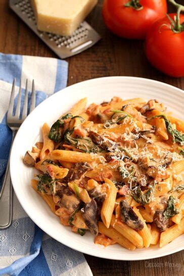 Creamy Tomato Mushroom Pasta Homemade In The Kitchen