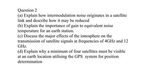 Solved Question 2 A Explain How Intermodulation Noise
