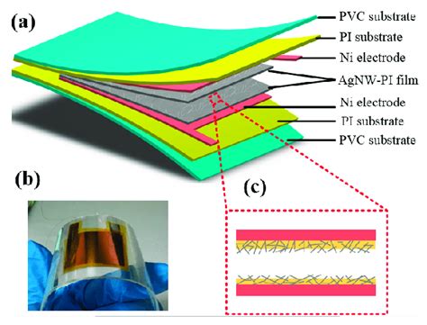 A The Proposed Flexible Sensor With Two Face To Face Silver Nanowires Download Scientific