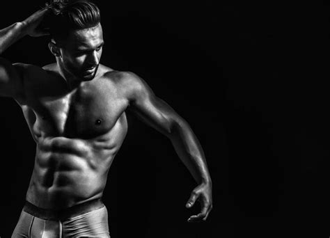 Sexy Modelo Masculino Cuerpo Desnudo Torso Sexy Desnudo Hombre Seductor