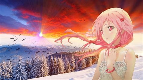 デスクトップ壁紙 図 アニメの女の子 ピンクの髪 ギルティクラウン ユズルリャ祈り シーズン スクリーンショット