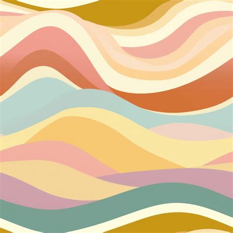 Premium Ai Image A Close Up Of A Colorful Wave Pattern With A Yellow Background Generative Ai