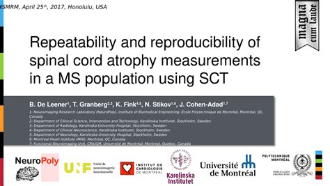 Pdf Repeatability And Reproducibility Of Spinal Cord Atrophy
