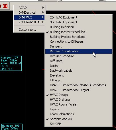 Displaying Toolbars In AutoCAD Design Master Software