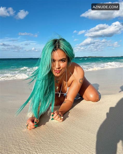 Karol G Sexy White Bikini Photos At The Beach Aznude