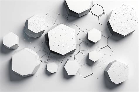 Premium Photo Abstract Geometric Dots Connection On White Background