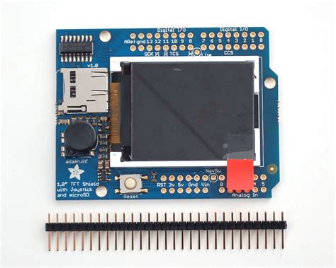 802 Adafruit 1 8 18 Bit Color TFT Shield W MicroSD And Joystick