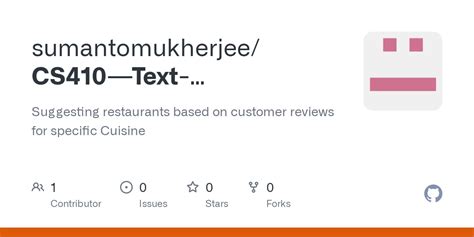 Github Sumantomukherjeecs410 Text Information System Suggesting Restaurants Based On