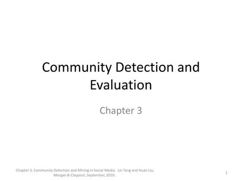 Ppt Community Detection And Evaluation Powerpoint Presentation Free Download Id2061677