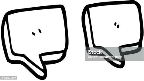 Line Drawing Cartoon Quotation Marks向量圖形及更多卡通圖片 卡通 奇異的 幽默 Istock