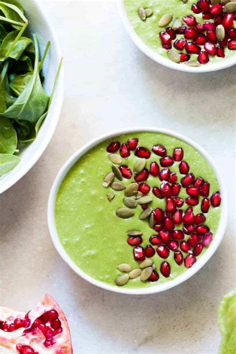 Vegan Spinach Ginger Smoothie Bowl My Food Story