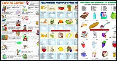 Quantifiers Free Esl Printable Grammar Worksheets Eal Exercises Efl