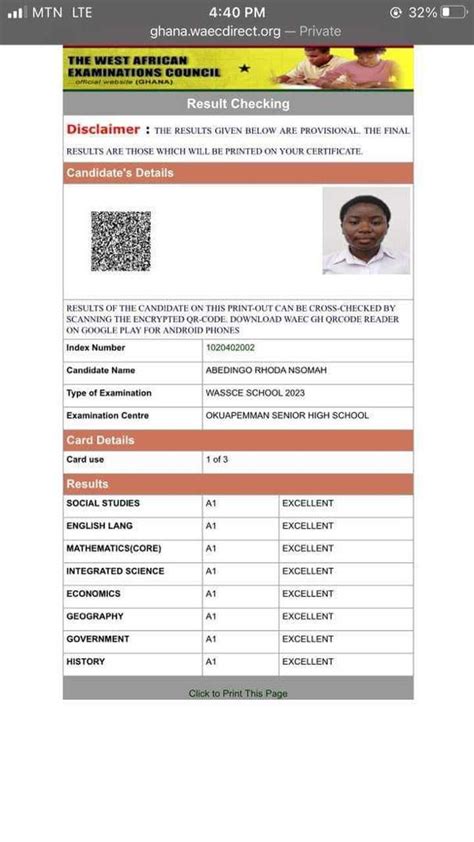 2023 Wassce Okuapeman Shs Girl Bags A In Mathematics And 7 Other