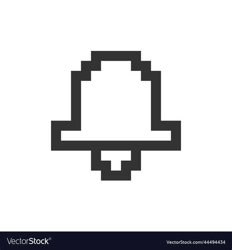 Notifications Pixelated Ui Icon Royalty Free Vector Image