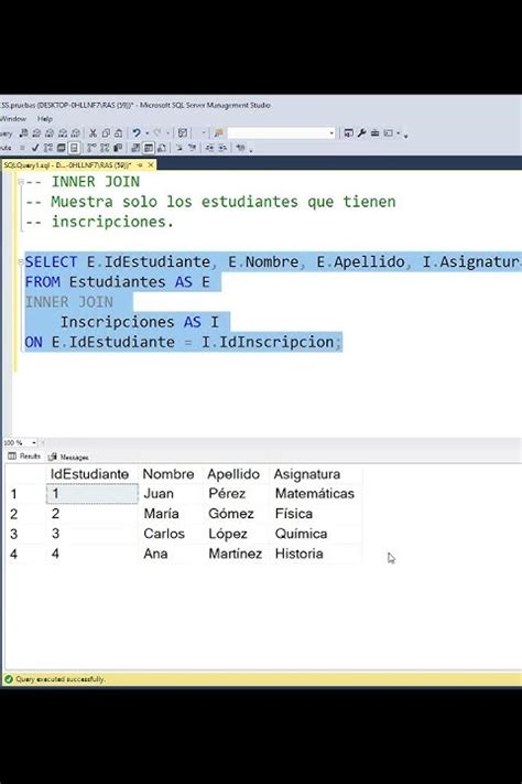 Ejercicio Práctico De Inner Join Sql Sqlserver Windows Youtube