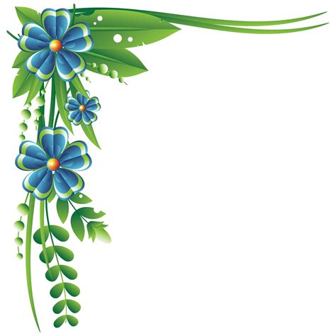 Flowers Left Top Corner Frame 14500316 Png