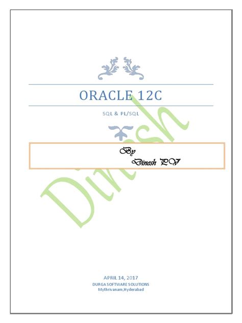 Oracle New Material Updated Pdf Oracle Database Sql