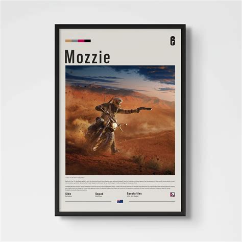 Operator Mozzie Six Siege Art Gaming Poster