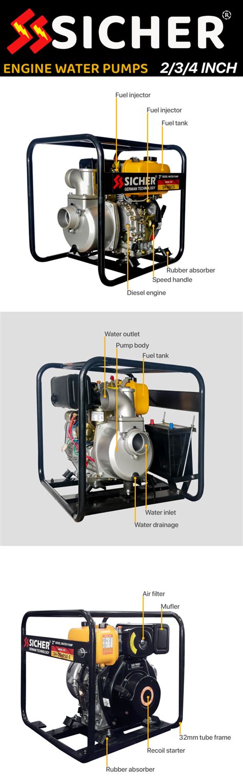Diesel Engine Air Cool 4 Stroke Water Pump Reliable Products