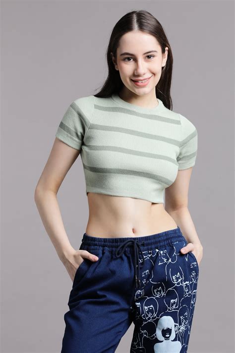 Striped Crop Top Kandm